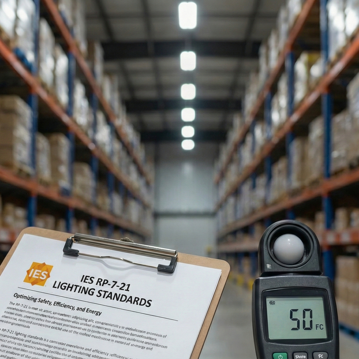 Warehouse Foot-Candle Levels: IES RP-7-21 Guide & Compliance – Hyperlite