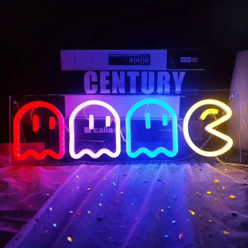Pac-Man Neon Sign | Gaming Room Decor | LED Lights – Hyperlite