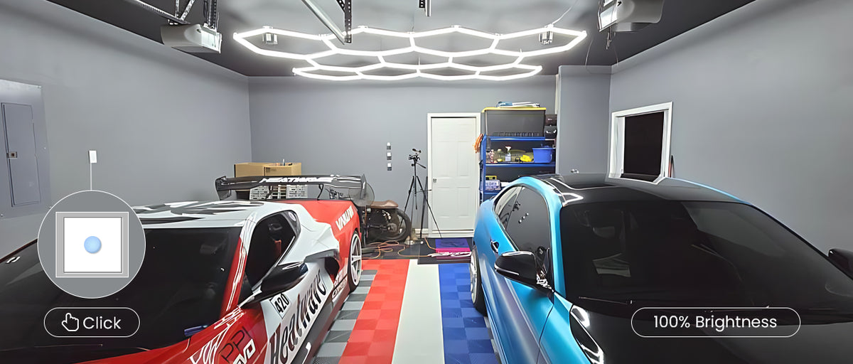 Hyperlite Hexagon Garage Lights Gen 2: Super Bright & Easy Install
