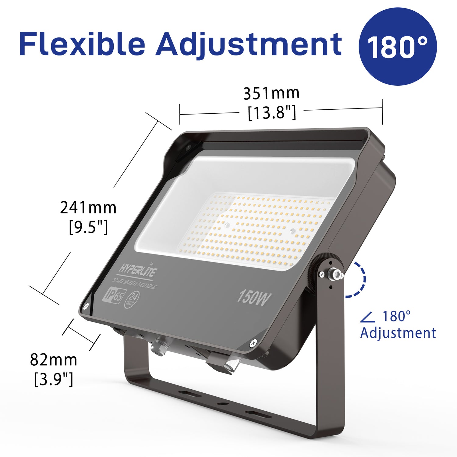 Hyperlite Led Flood Light with Photocell - Mars Series (UM) - 150W, 2