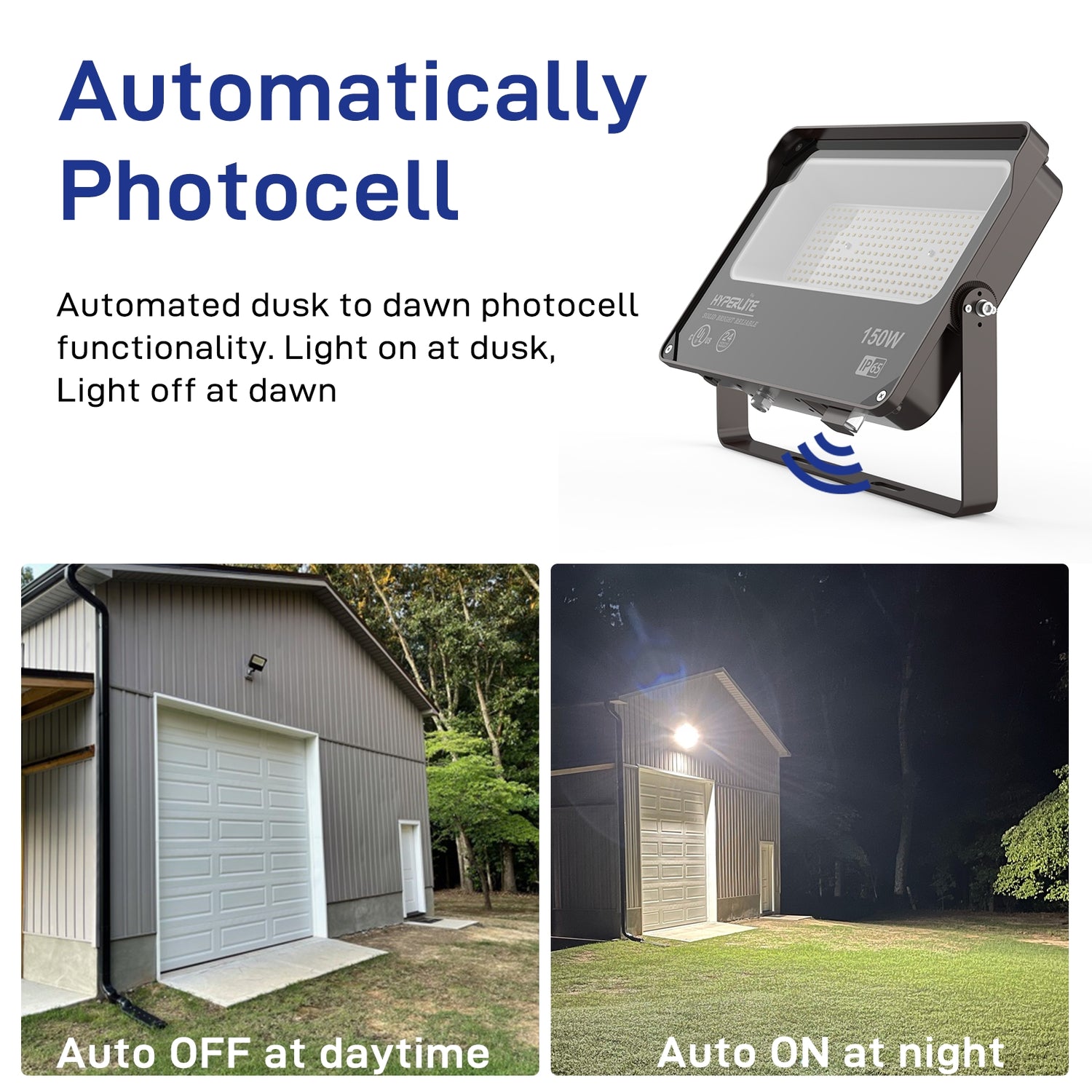 Hyperlite Led Flood Light with Photocell - Mars Series (UM) - 150W, 2