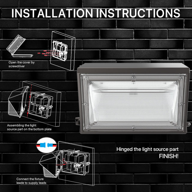 Hyperlite LED Wall Pack Light w/ Photocell | Outdoor Lighting