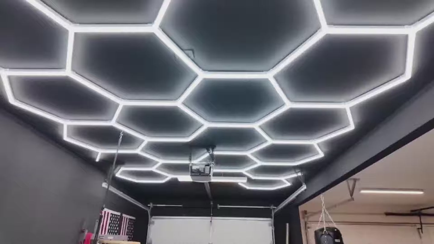 Hyperlite Hexagon Garage Lights Gen 2: Super Bright & Easy Install